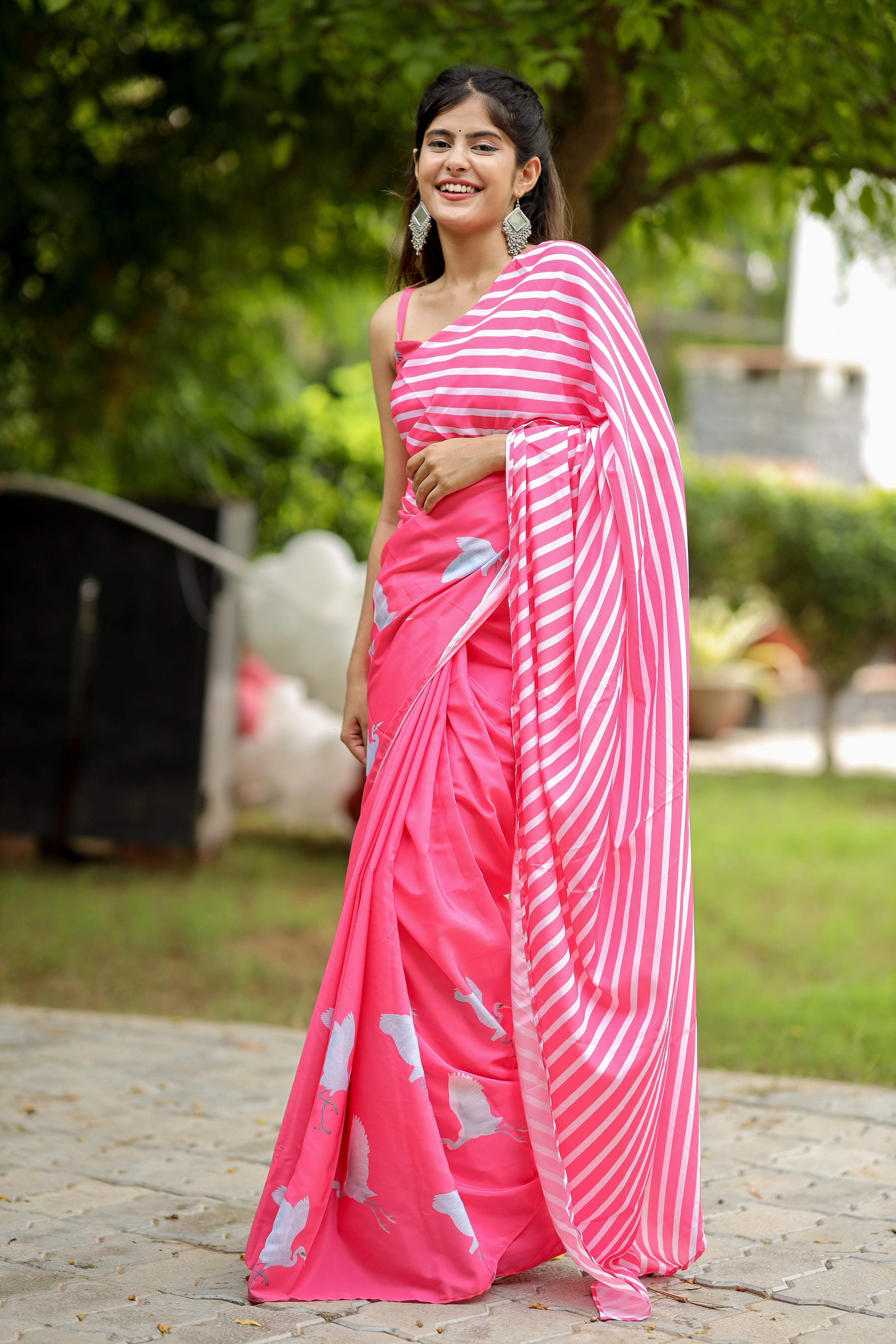 Celestial Wings (Saree + Picco + Fall + Stitched Blouse) – DiraByDimple