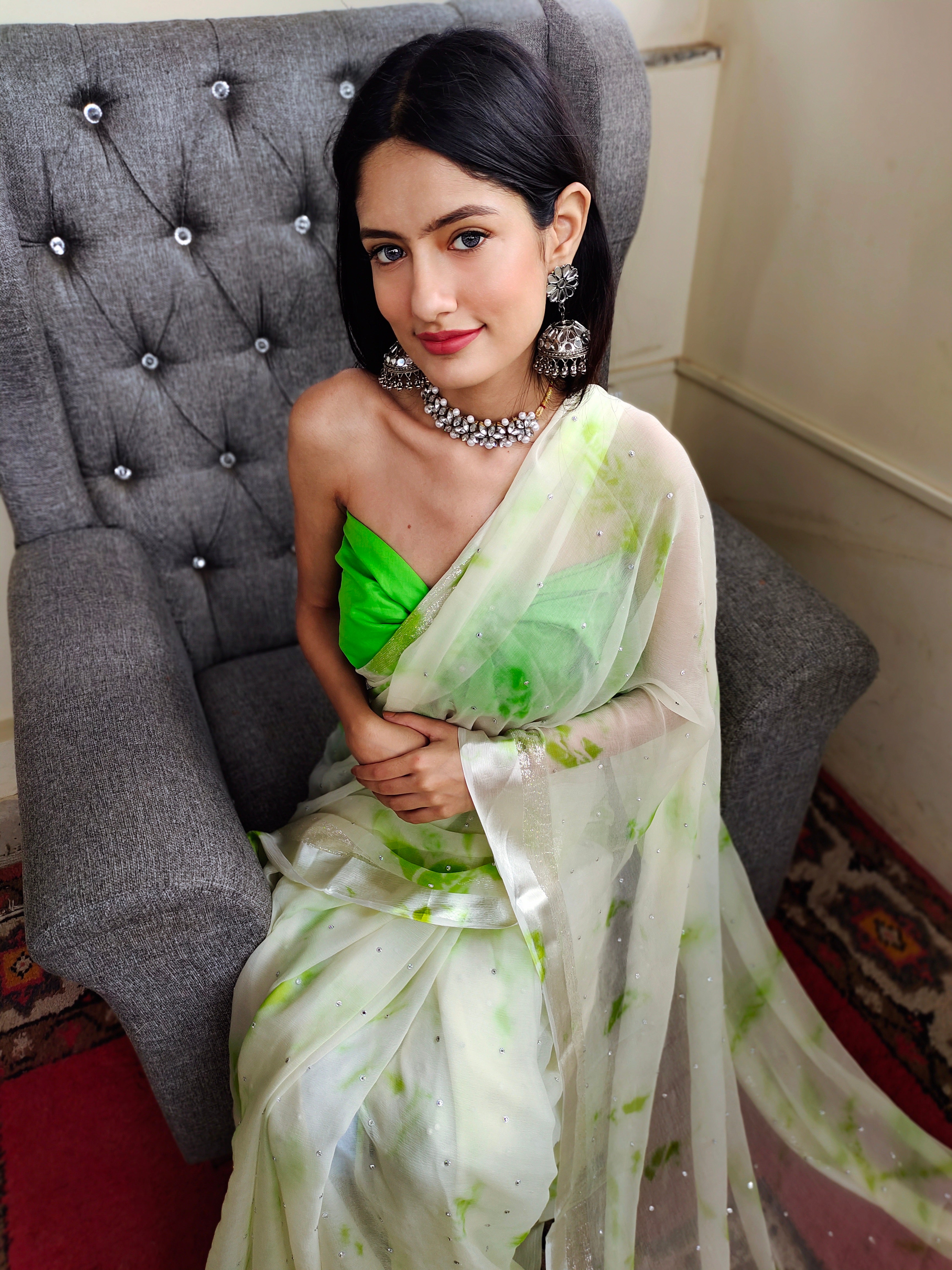 Sarees hand painted with organic colors on natural fabrics. | Pure ...